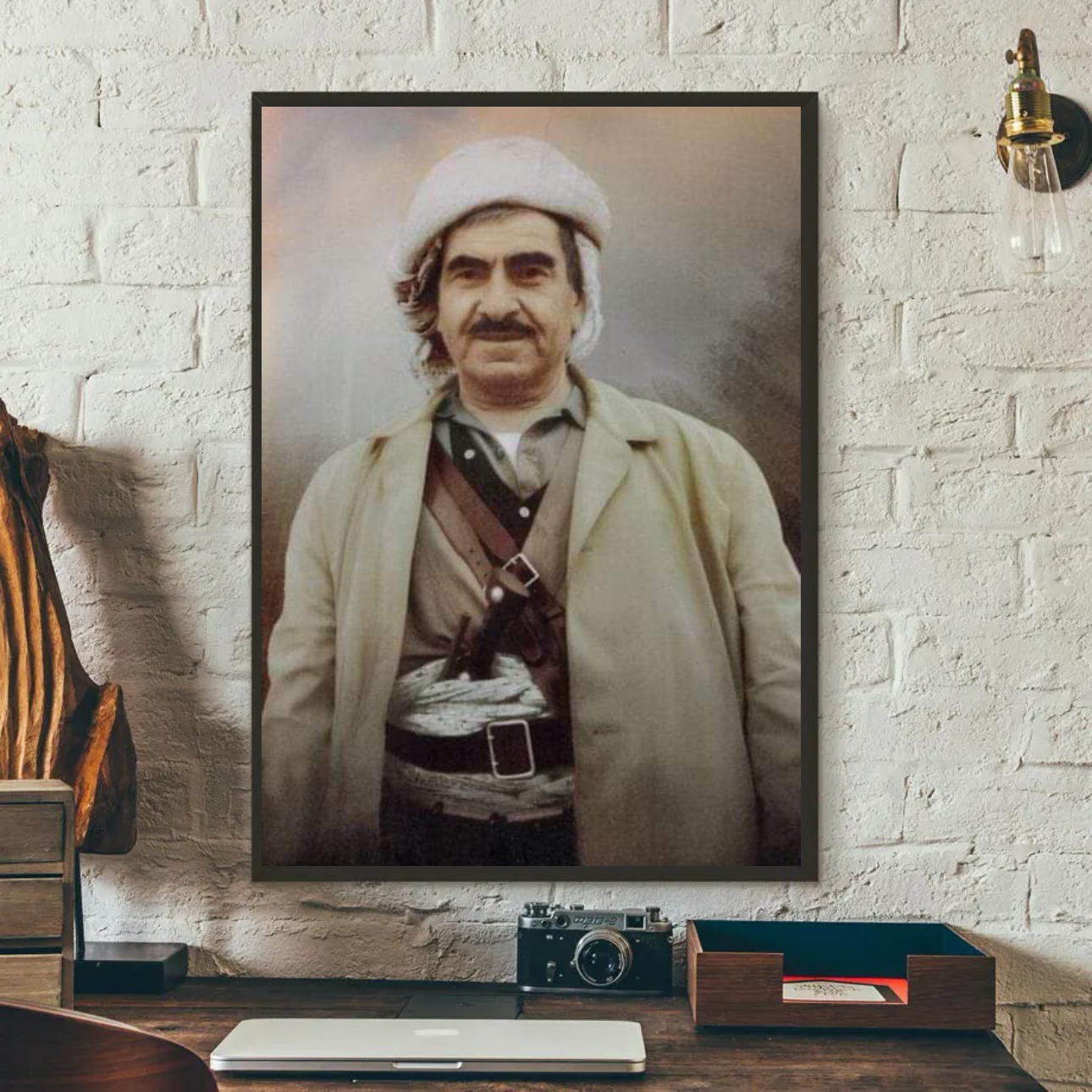 Mala Mustafa Barzani Portrait - Variable Sizes Available – Kurdistan Shop